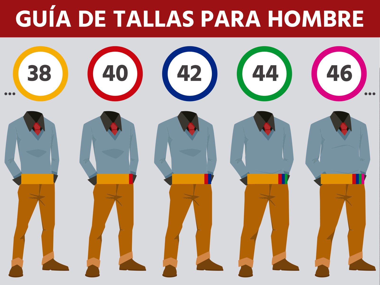 Cuáles son las medidas del talle S en ropa de hombre