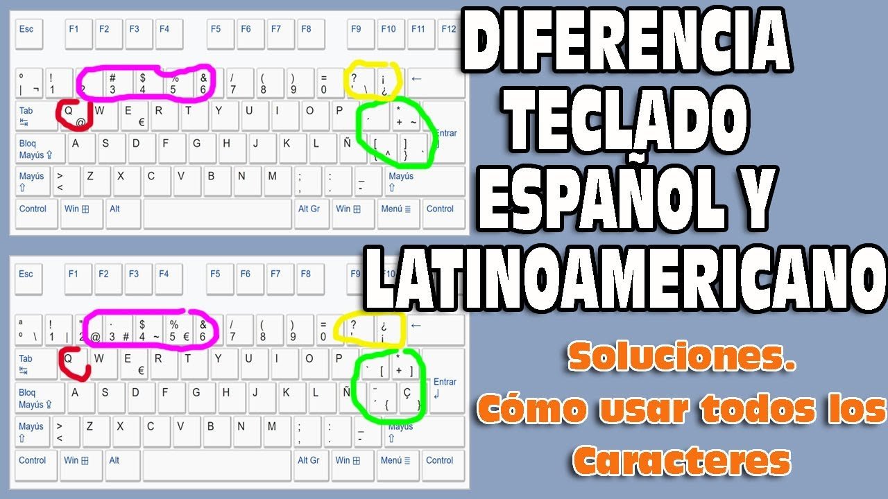 Cuál es la diferencia entre un teclado español y uno latinoamericano